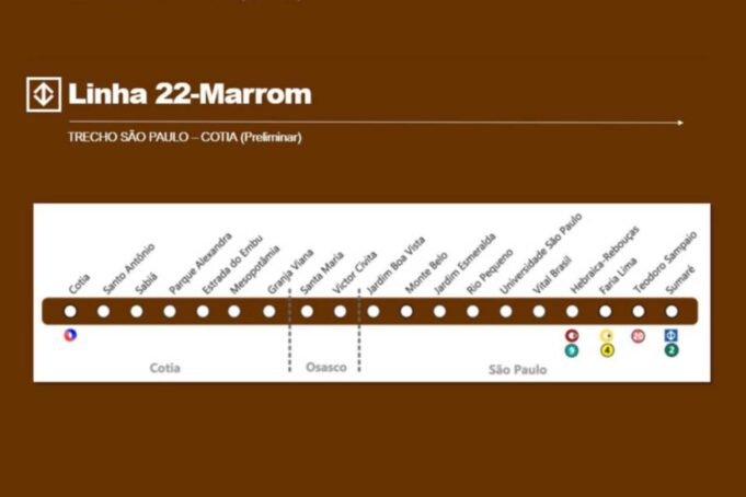 Futura Linha 22-Marrom do Metrô vai passar por Cotia e Osasco | Visão Oeste