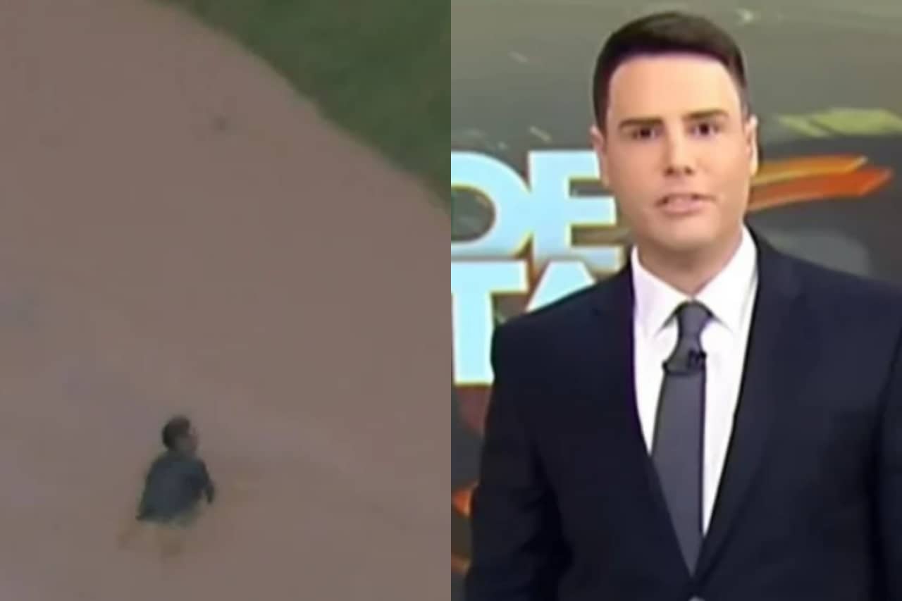 Record mostra ao vivo momento em que homem desaparece na enchente na ...