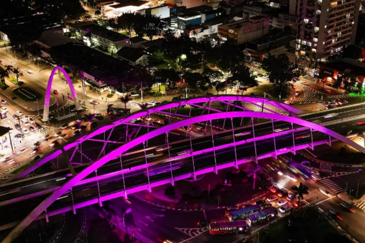 Ponte Metálica de Osasco é iluminada em homenagem ao Dia Internacional ...