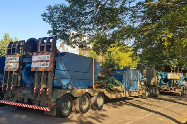 Exército transporta bombas de drenagem da Sabesp de Barueri ao Rio ...
